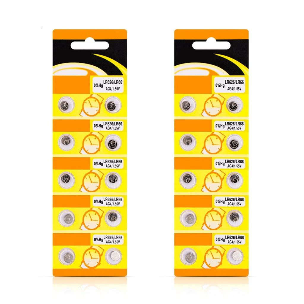 Аккумуляторы AG4 LR626 Щелочные кнопочные элементы LR626 Идеально подходят для устройств для путешествий