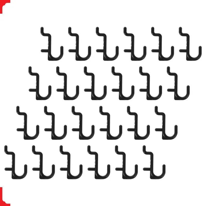 40 шт. Пегборд для хранения, дырчатая пластина, крючок, черный 5.50X4.00X1.50CM