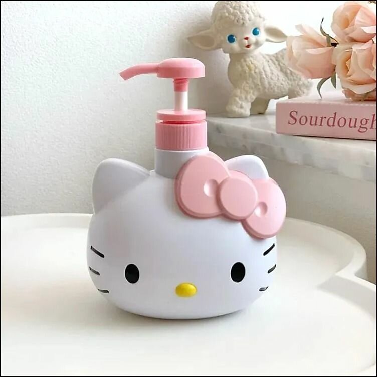 Дозатор для жидкого мыла механический 900 мл。Портативные бутылочки-дозаторы с милой кошачьей мордочкой