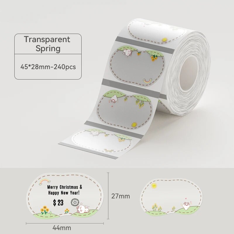 Термоэтикетки прозрачные NiiMbot для принтеров B1/B21/B3S/B31 1 Roll-45x28mm