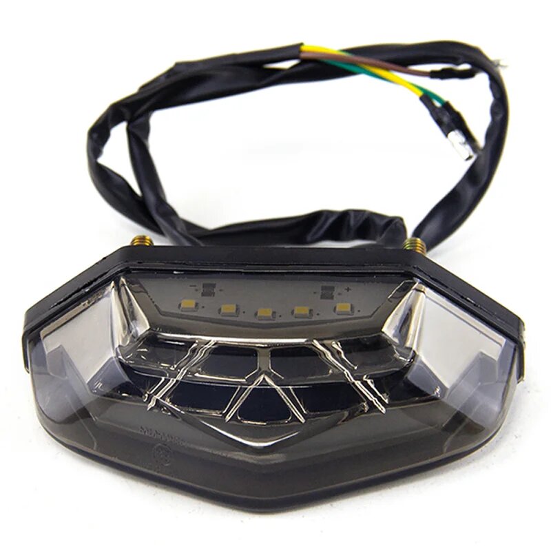 12 В светодиодный задний стоп-сигнал для мотоцикла, красные дымчатые линзы, задний номерной Smoke