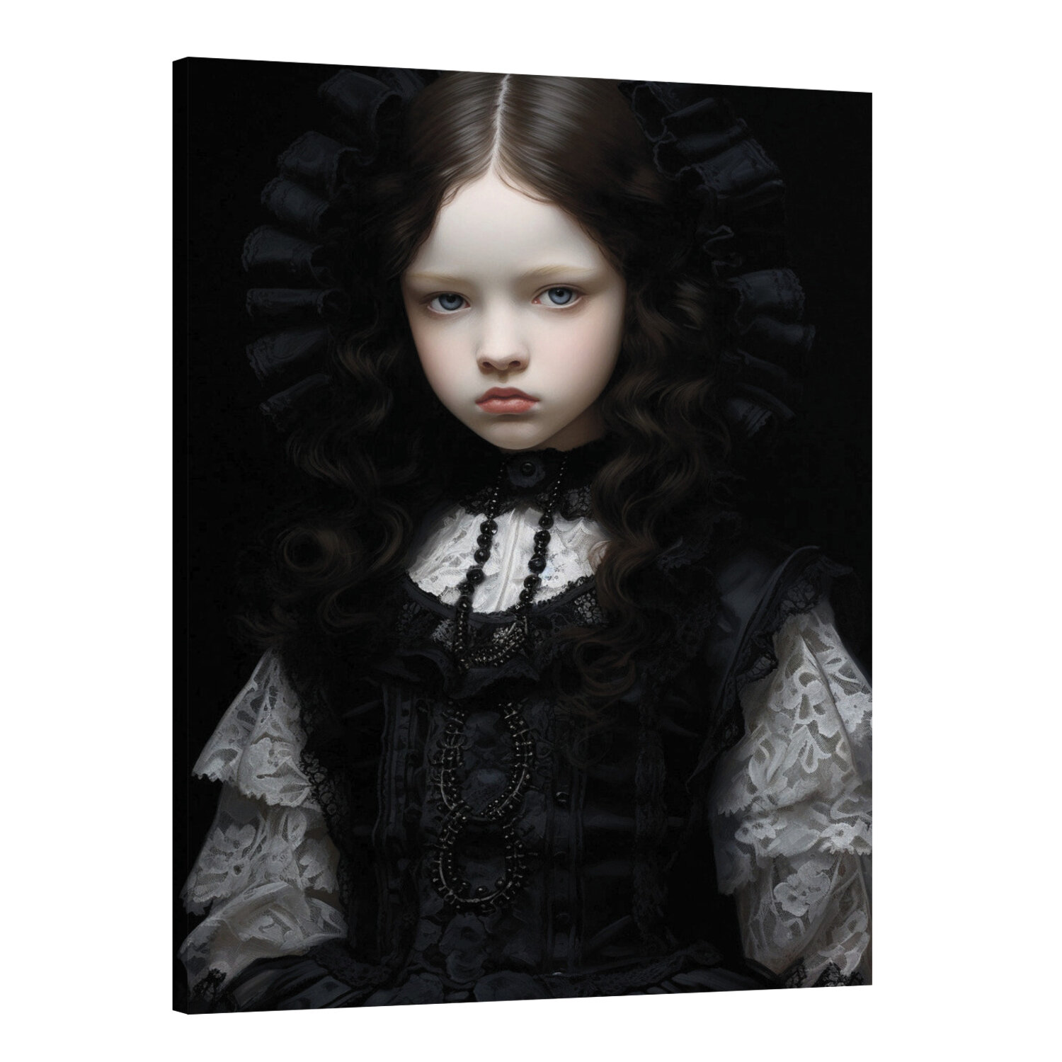 Интерьерная картина 50х70 "Кукла в стиле готика"