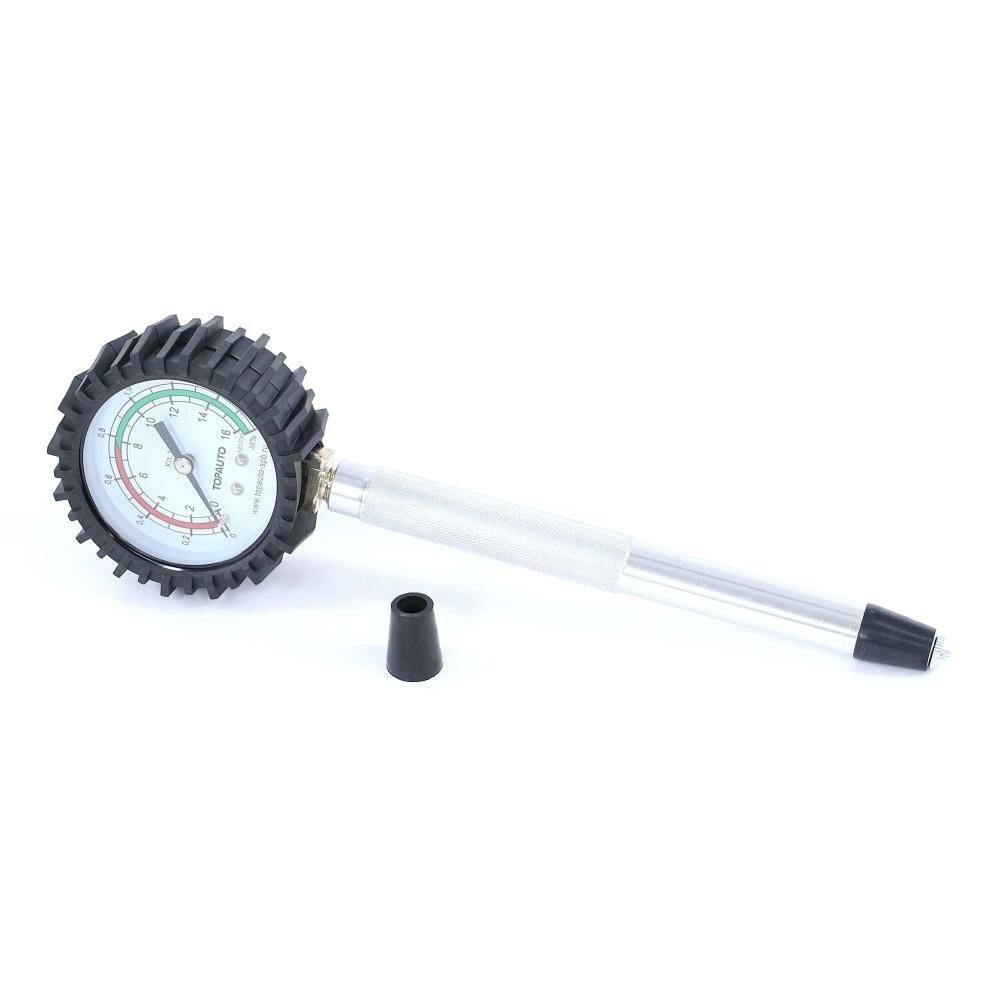 Компрессометр ТОП авто "Удлинённый" (406дв.), манометр в резиновом чехле, блистер