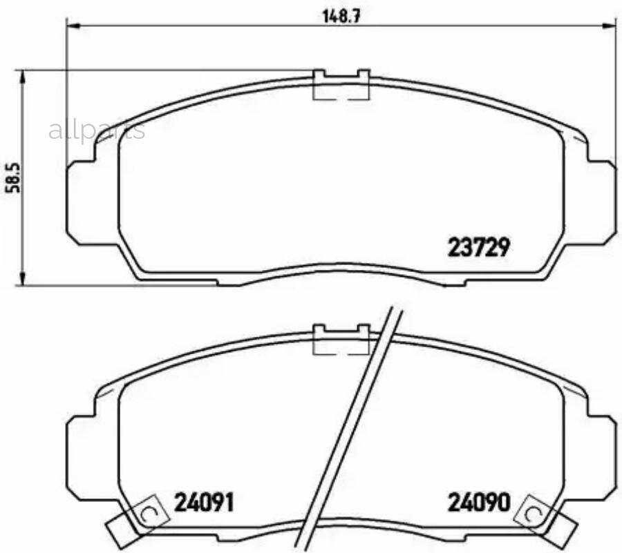 BREMBO P28034 Колодки тормозные дисковые