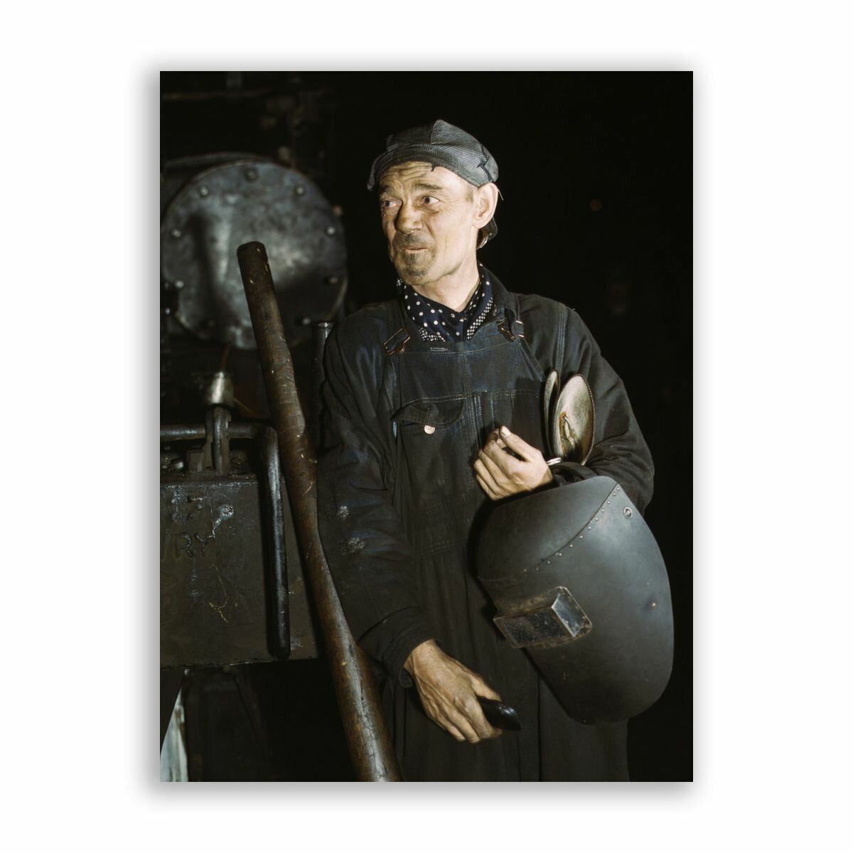 Постер, плакат на бумаге / Ретро фотографии американских рабочих - Сварщик / Размер 40 x 53 см