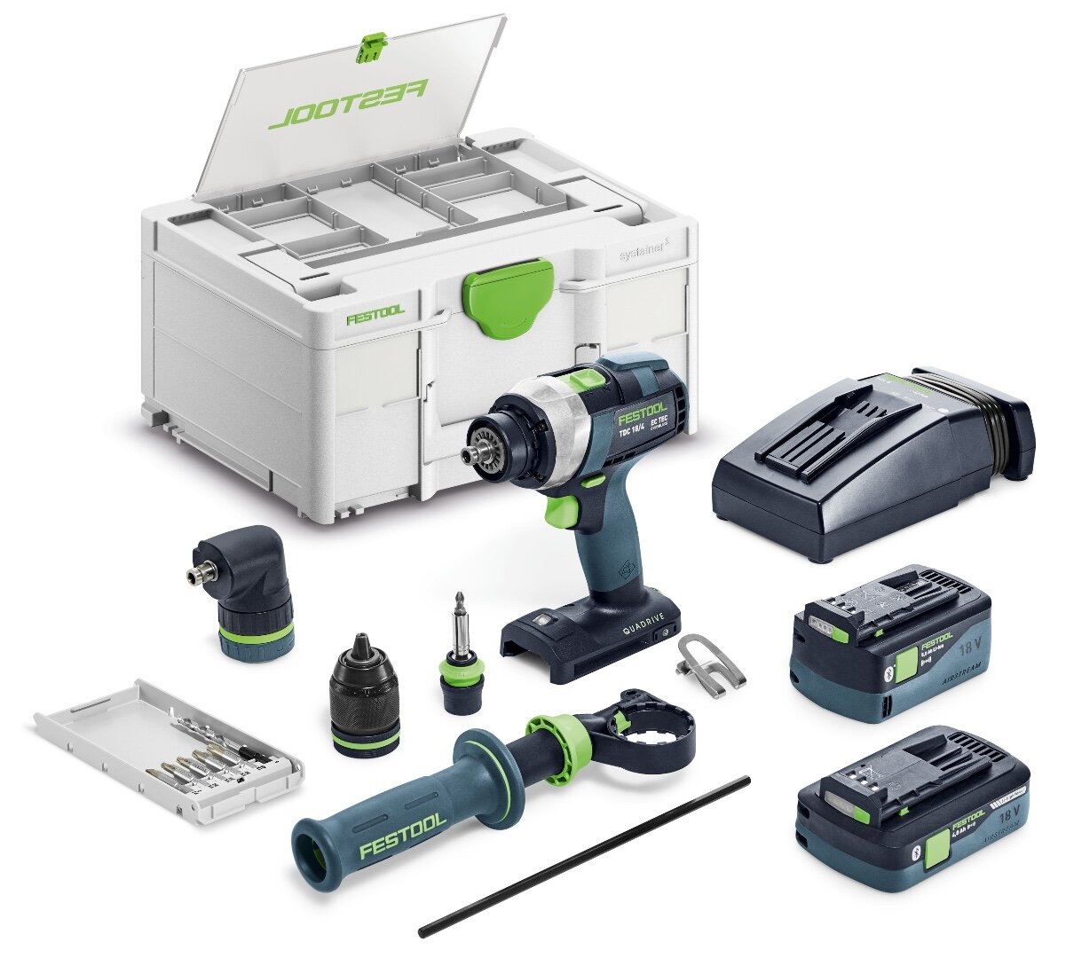 Аккумуляторная дрель-шуруповёрт Festool QUADRIVE TDC 18/4 5,0/4,0 I-Set