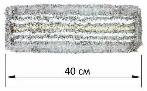 Насадка для швабры "РОСМОП" MVP-40RS, микрофибра, серая, 40 см