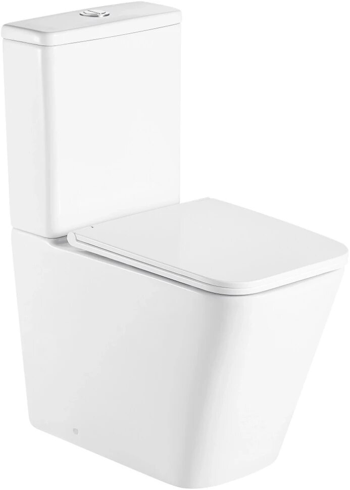 Унитаз-компакт D&K Berlin DT1437016 безободковый, с сиденьем микролифт, белый