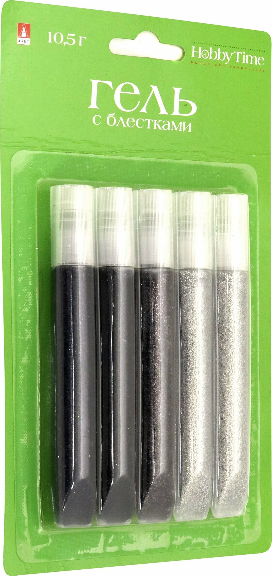 Гель с глиттером для декора "Цветовая гамма №1" (5 цветов, 10,5 г) (2-318/01)