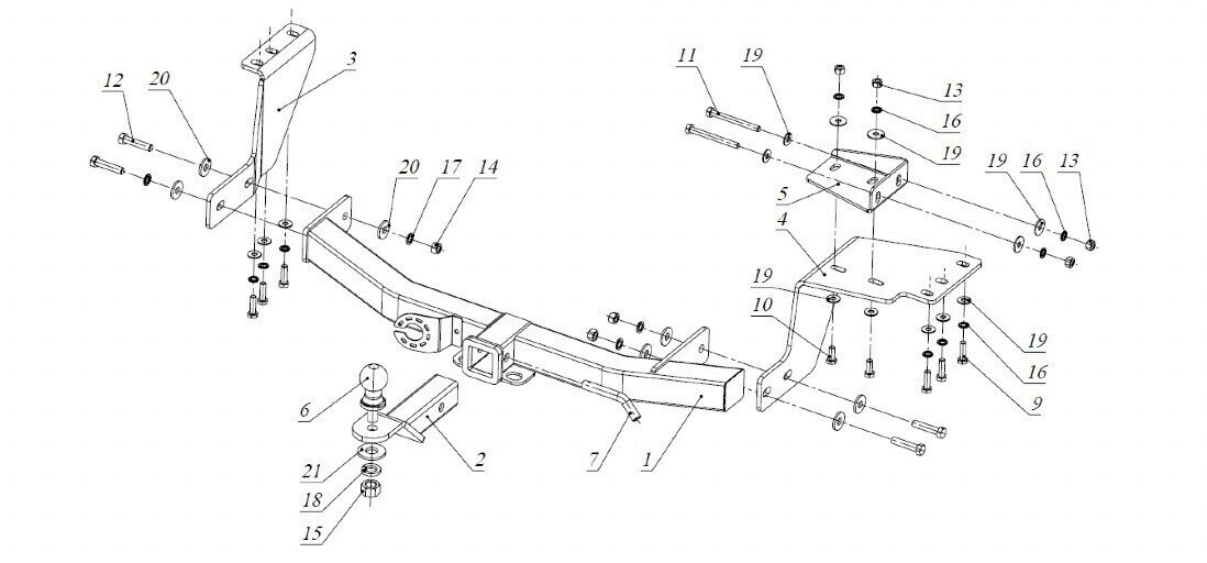 Фаркоп с элект. Smart, на Mitsubishi Outlander FA 0995-E (с 2012 по 2018 г. в. с 2018 г. в.) (паспорт и сертификат в комплекте) Бизон