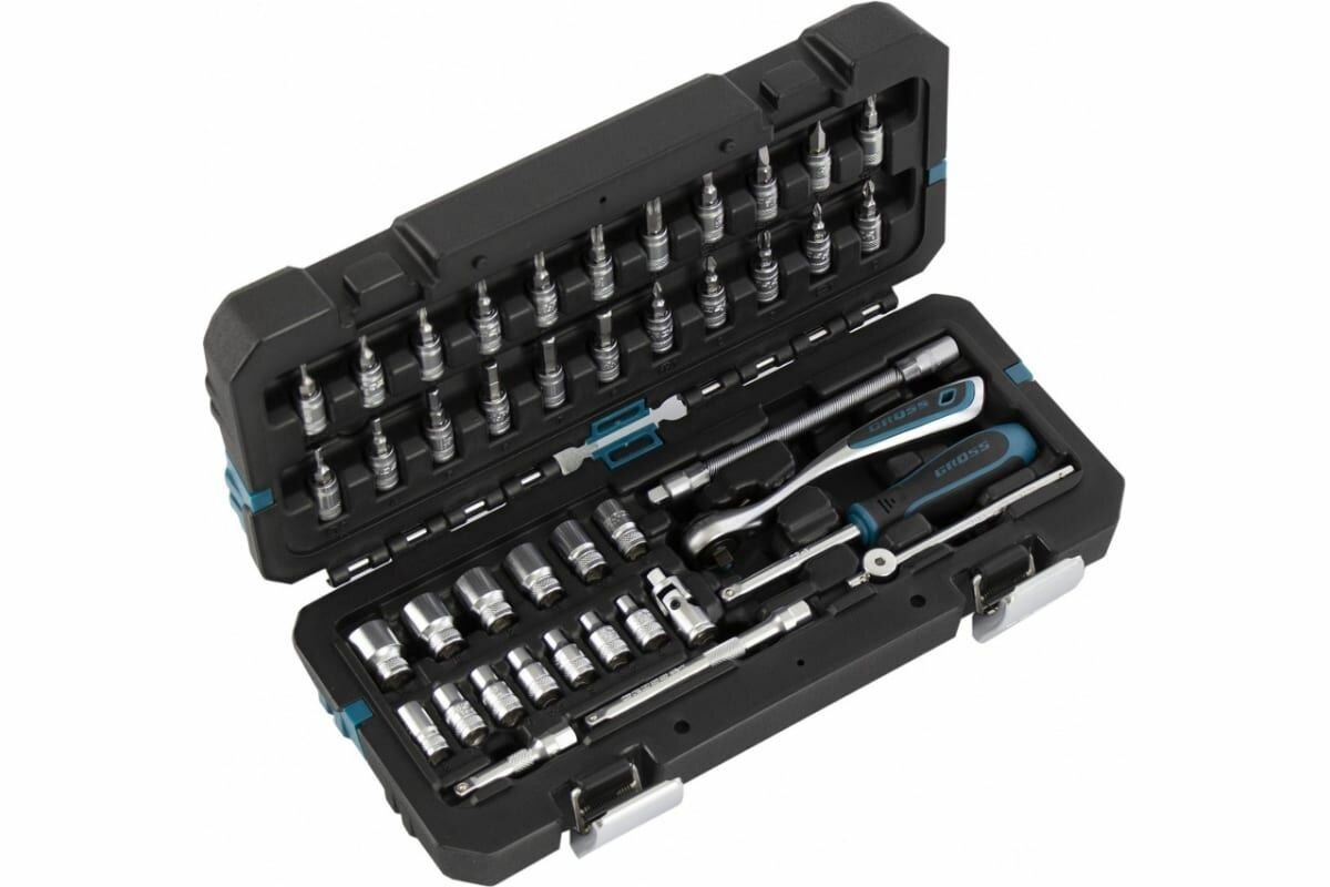 Набор инструментов GROSS 42 предмета, 120 зубьев, CrV, 1/4 14146