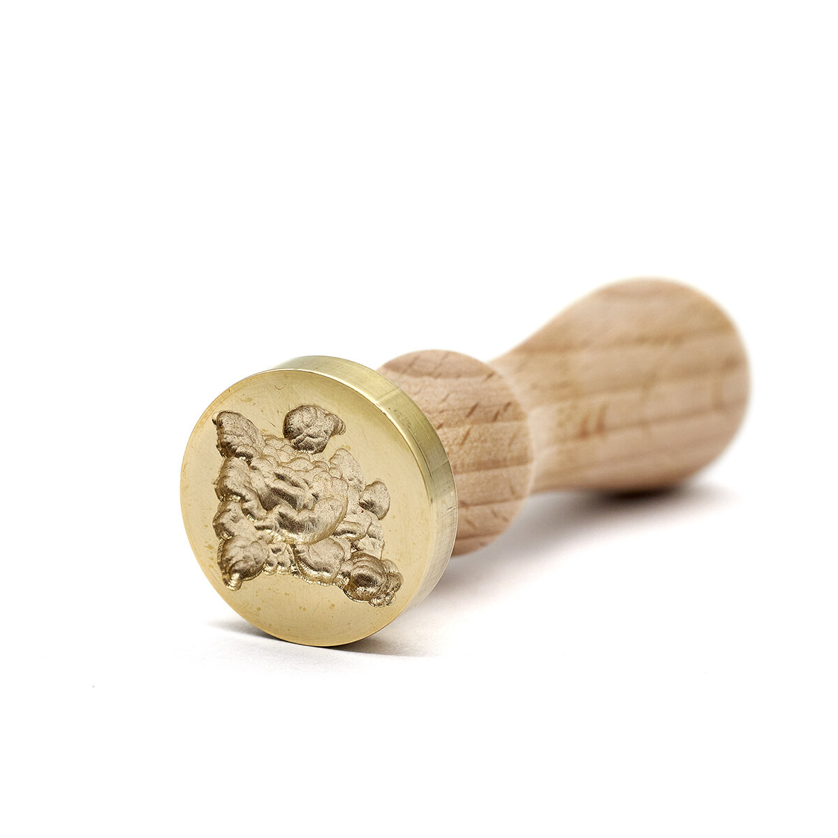 Печать для сургуча, штамп, 25 мм, HappyClay (латунь, дерево)