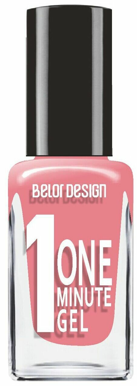 Belor Design Лак для ногтей One minute gel, тон 204 коралловый риф, 10 мл