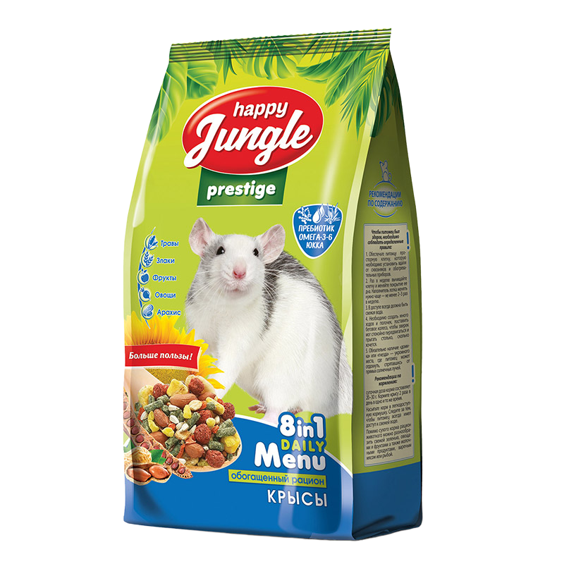 Корм Happy jungle Престиж для крыс, 500 гр