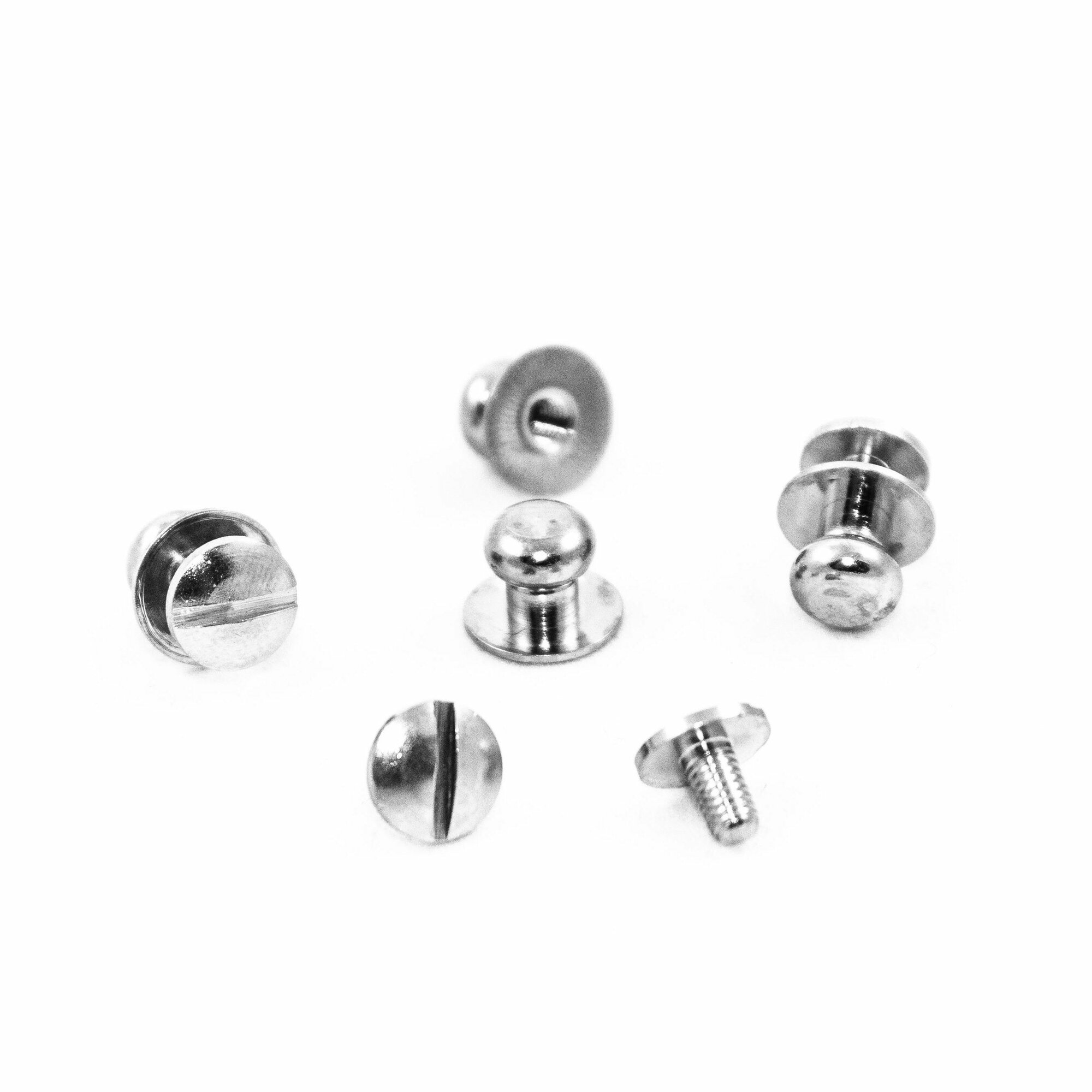 Винт металлический кобурный 7 мм серебро (10 шт)