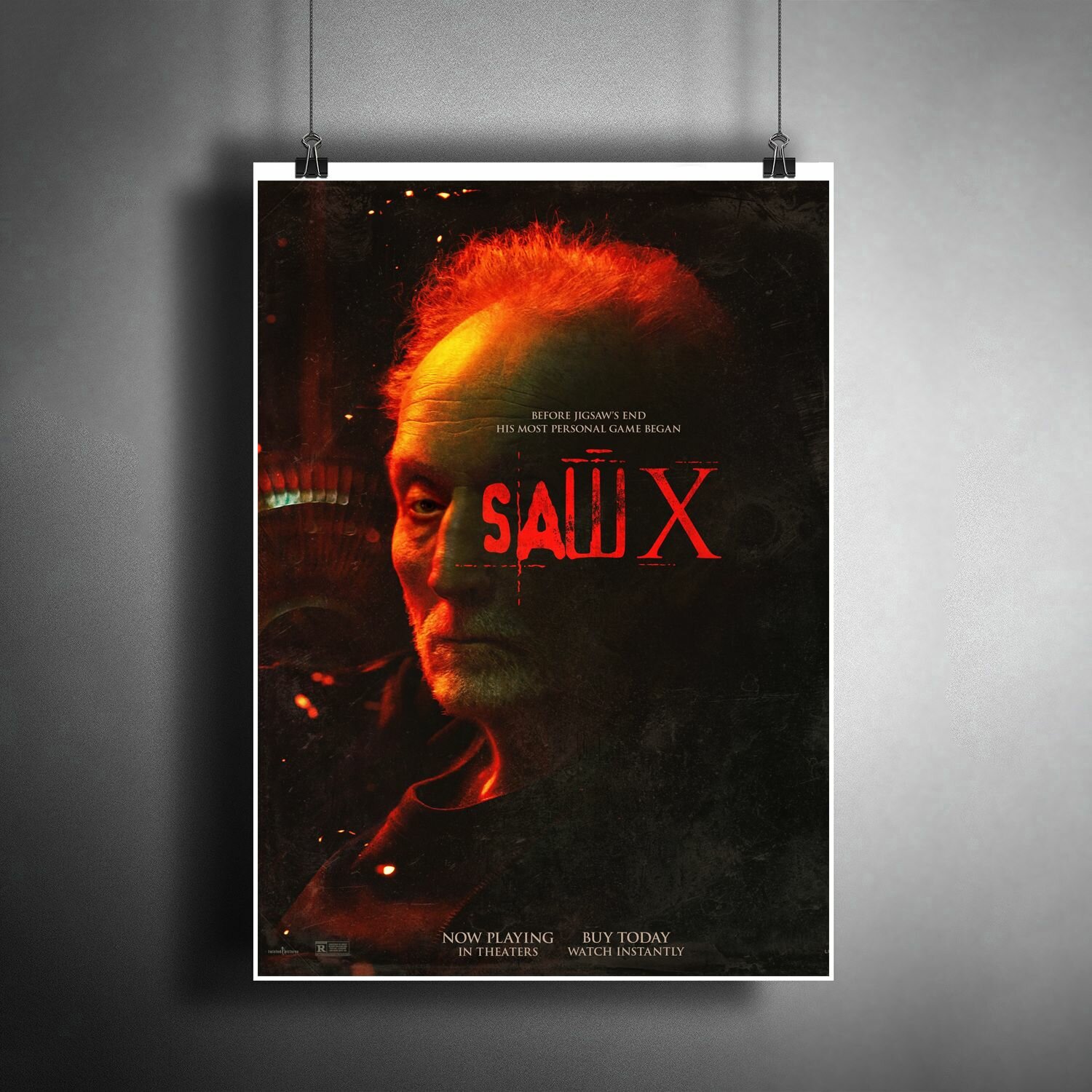 Постер плакат для интерьера "Фильм ужасов Пила Х (Пила 10)" / Декор дома, офиса, комнаты, квартиры, детской A3 (297 x 420 мм)