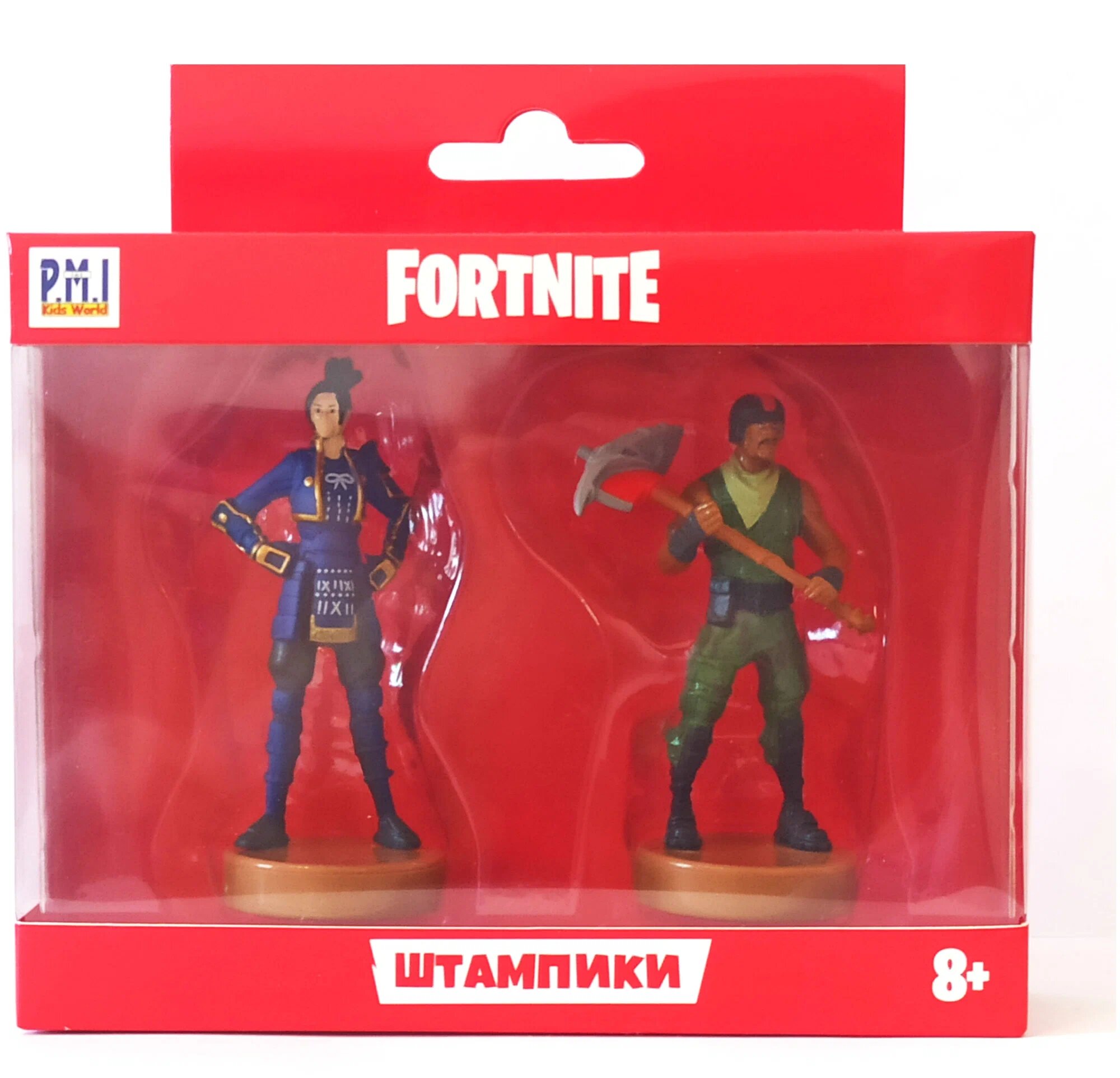 Штампик фигурка Fortnite 2шт 7,5см (2 серия) / Штампики Фортнайт в коробке по 2шт (5215) / Рефери и Сержант Зелёный Клевер