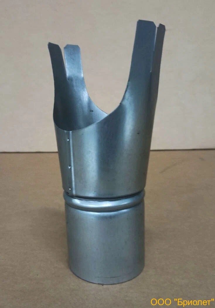 Врезная воронка круглой водосточной системы Д120/100-0.55мм. ООО "Бриолет".