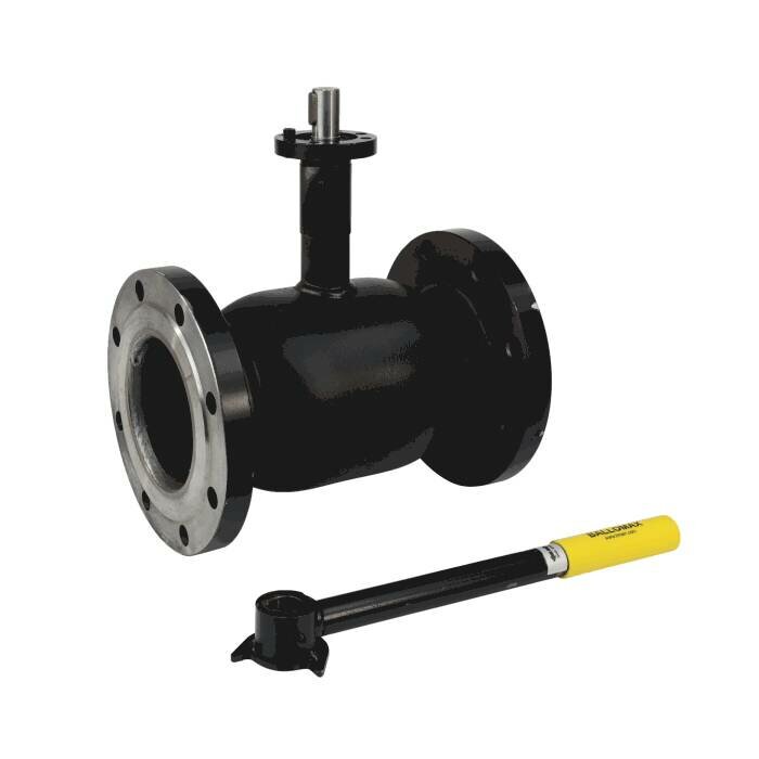 Кран шаровой, сталь, 09Г2С Ballomax КШТ 61.103, Ду 125, Ру16, фл L=325 мм, под электропривод, с рукояткой