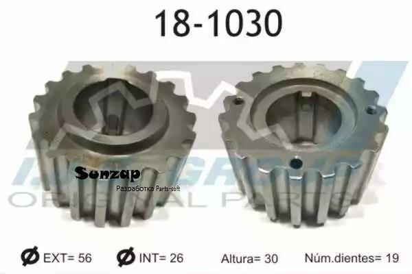 Шестерня коленвала! 19z Renault Laguna/Clio/Scenic/Kangoo/Megane 1.4/1.6 16V IJS арт. 181030