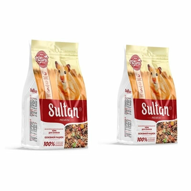 Sultan Полнорационный корм для хомяков, Premium, 400 гр, 2 уп.