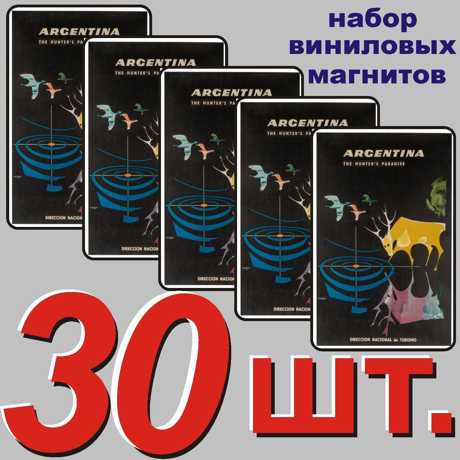 Магнит на холодильник "Аргентина" 30 шт.