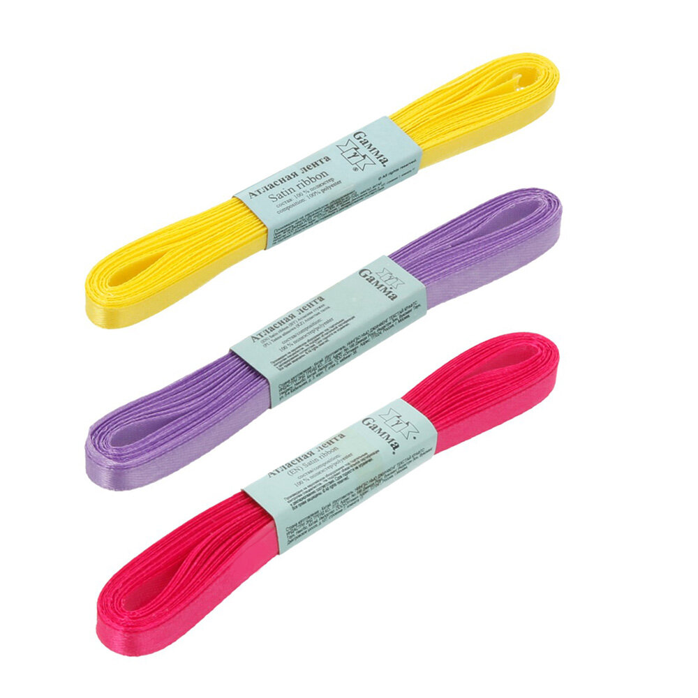 Лента атласная 6 мм ( 1/4 ) Gamma AL-6P-NQ16 5.4 м цвет №073 бл. синий