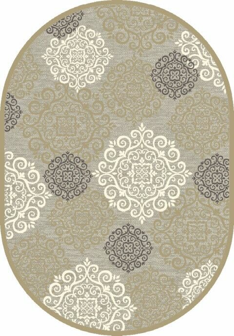 Ковер бельгийский Овальный на пол в гостиную в спальню 135х195 см модерн современный ворс 5 мм 129330 Kover-Russia