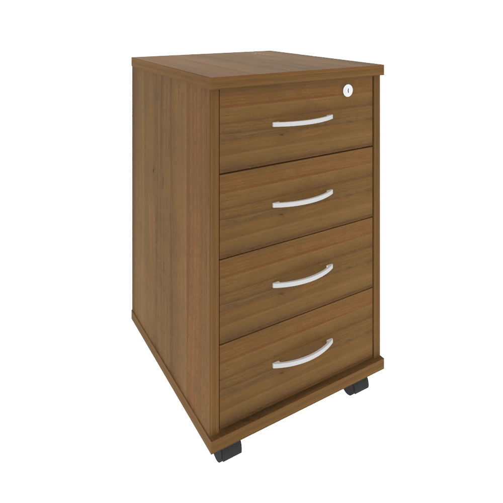 Тумба мобильная с замком Рива Riva А. ТМ-4 Орех гварнери 420*450*708