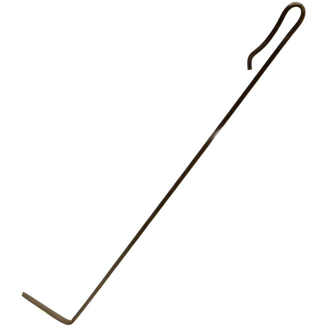 Кочерга ВЕЗУВИЙ L-800, кованая, сталь, длина 80 см, с подвесом, черный