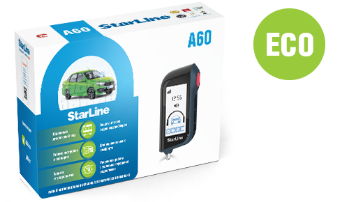 Охранно-телематический комплекс StarLine A60 ECO радиосвязь, 1500 м в режиме управления