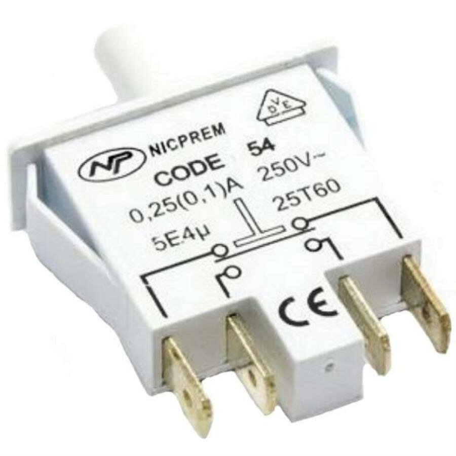 Beko 4220130185 (SWT851AC) выключатель (кнопка) света, 4 контакта для холодильника