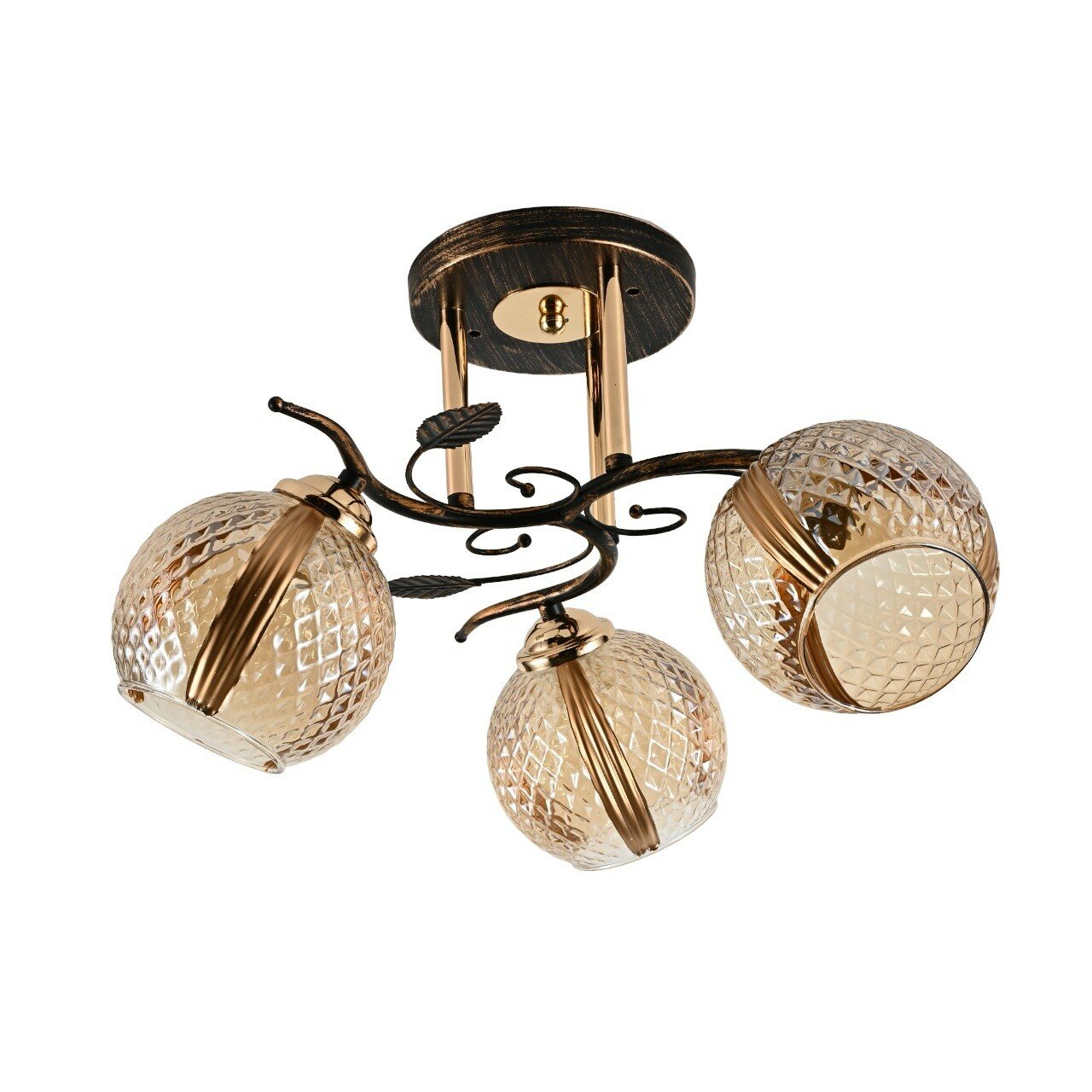 Люстра классическая 10083/3BK+FGD TEA+GD ЭкономСвет