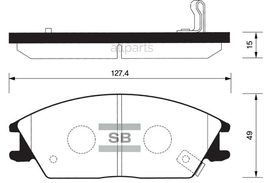 SANGSIN BRAKE SP1047 Колодки тормозные дисковые, передние