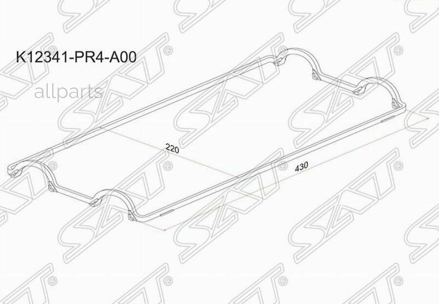 SAT K12341-PR4-A00 Прокладка клапанной крышки HO B18A/B20A, B20B CR-V
