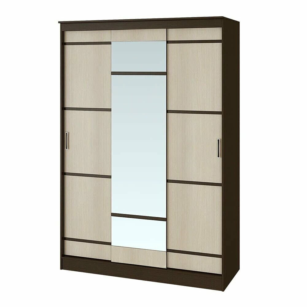 Шкаф-купе 1,5 м «Сакура», венге/лоредо (1500х614х2216)