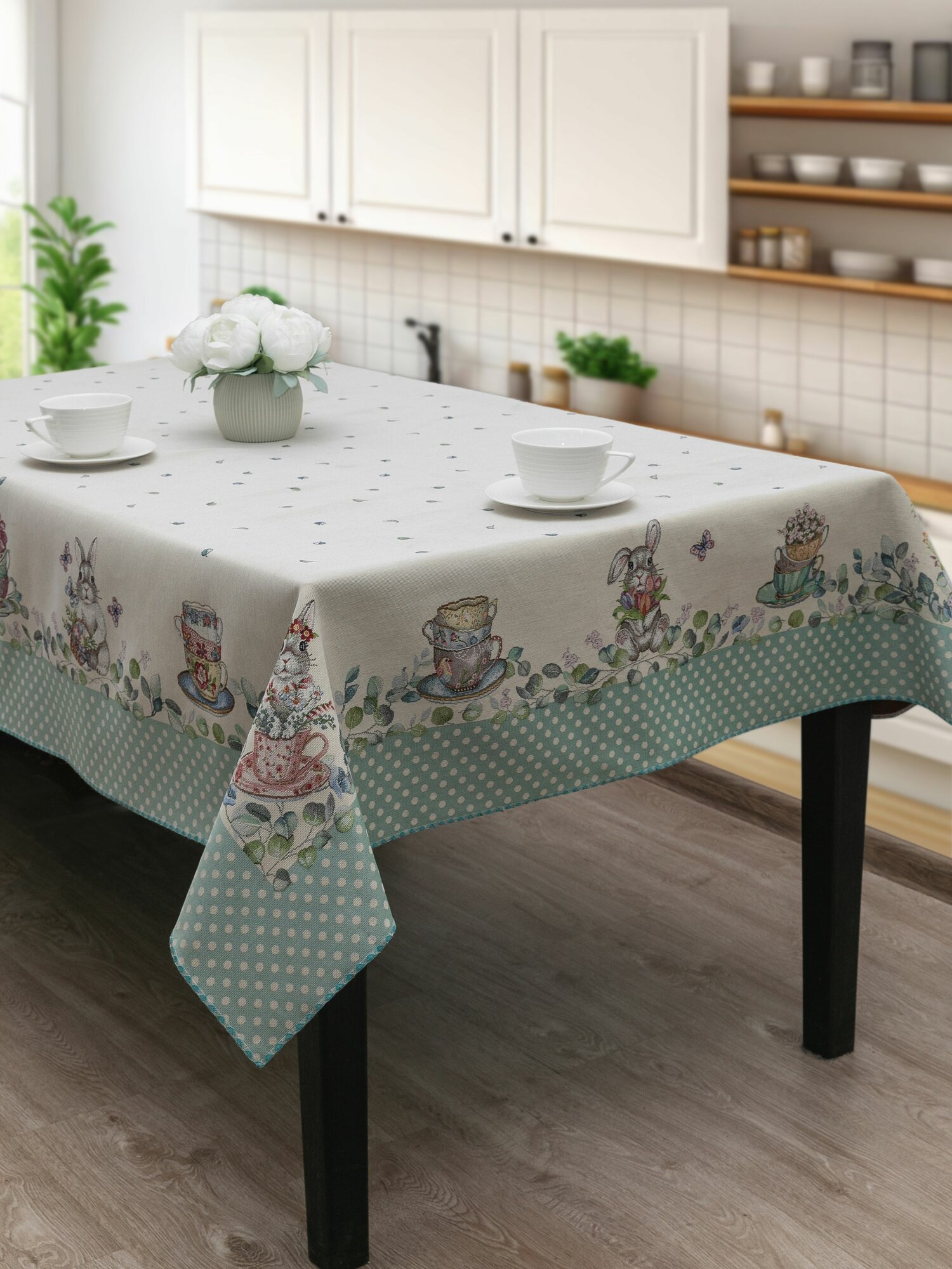 Скатерть на стол гобеленовая прямоугольная 140х240 см, Vingi Ricami