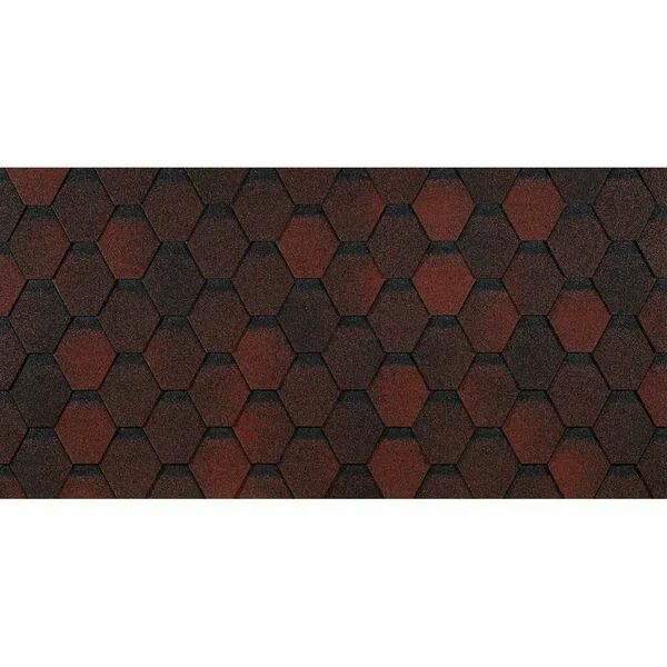 Гибкая черепица DOCKE PIE EURASIA шестигранник красный ZRKQ-1114