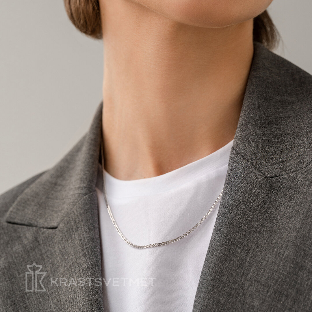 Цепь серебро, 925 проба, родирование