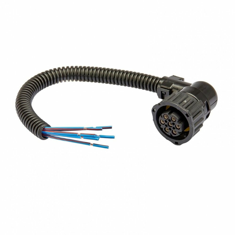 Разъем 967650 байонет СЦБ-7Р, с угловым адаптером, для фар и фонарей КАМАЗ, МАЗ, ГАЗель (фары 23.3775, 231.3775) с 7-ю проводами в гофре LECAR