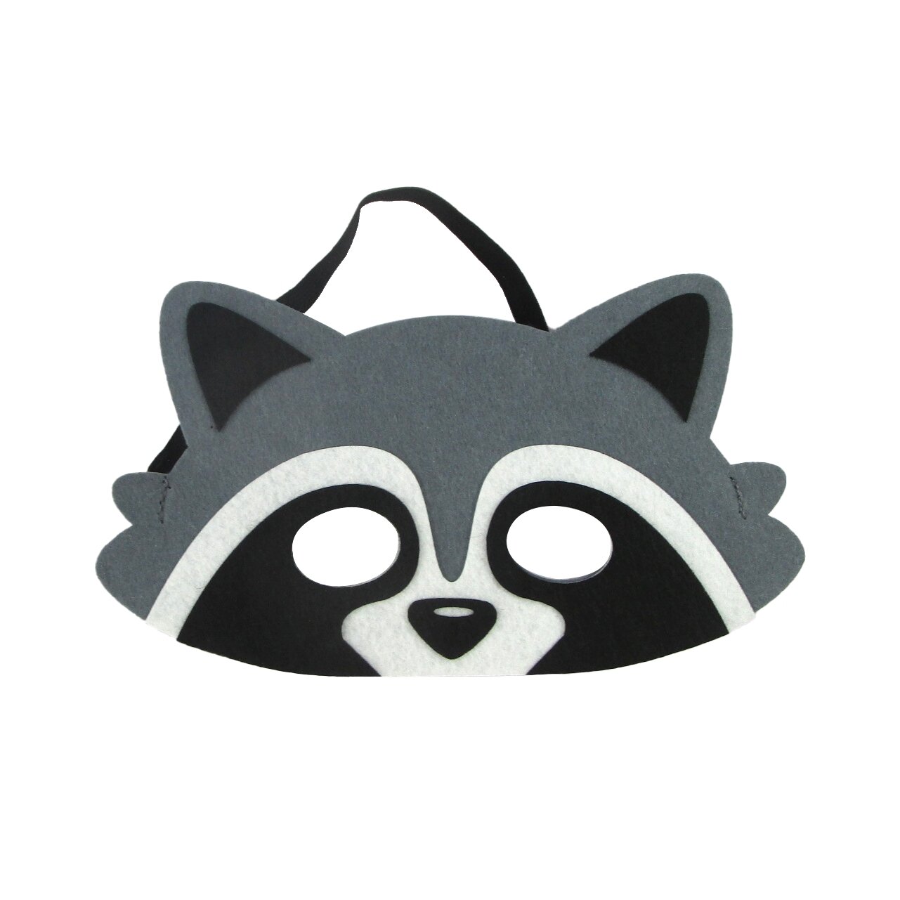Маска карнавальная, из фетра, Енотик, Серый, 1 шт.