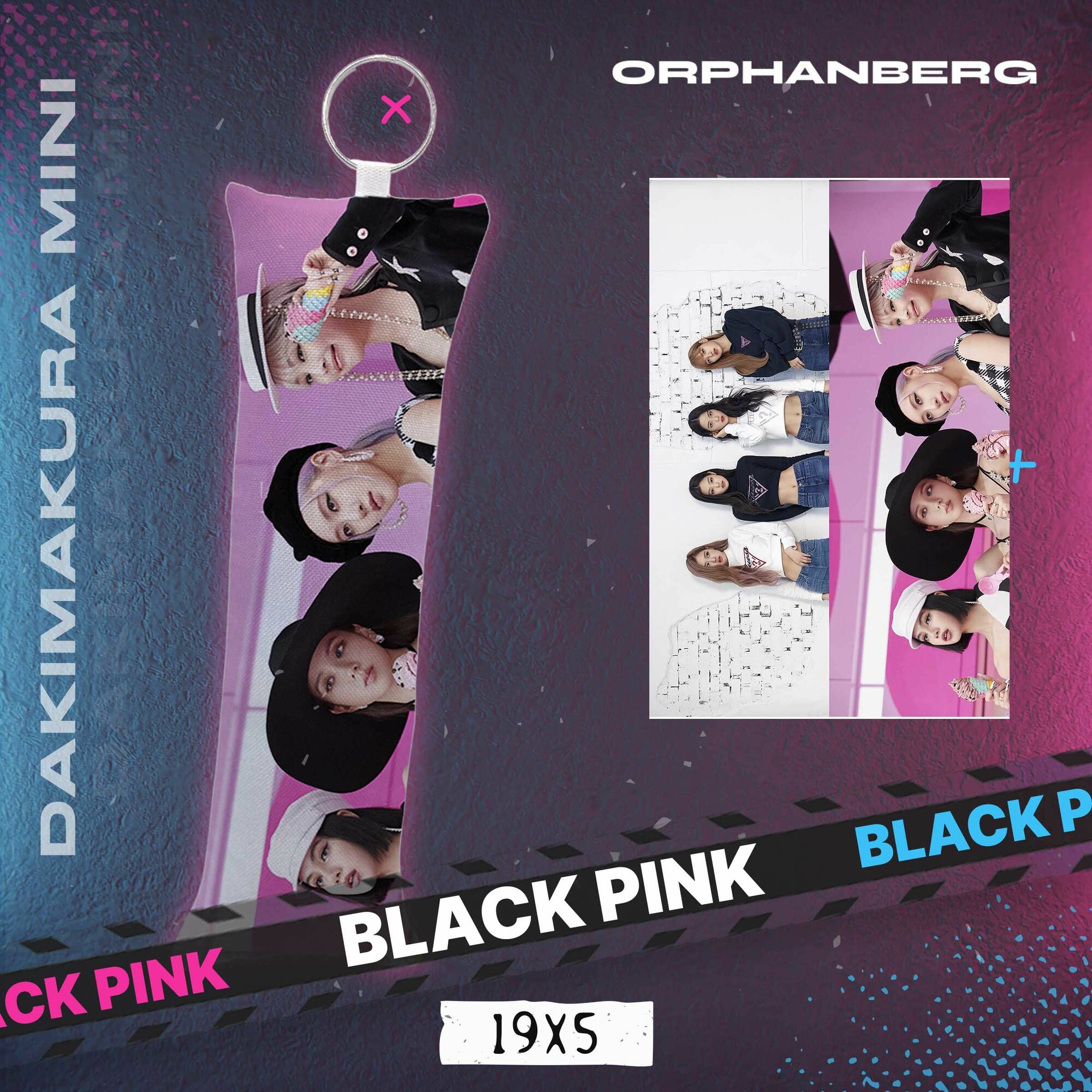 Мини дакимакура Black pink