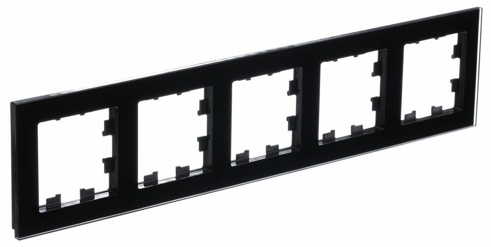 AtlasDesign Nature Стекло Черный Рамка 5-ая, универсальная, Systeme Electric, ATN321005
