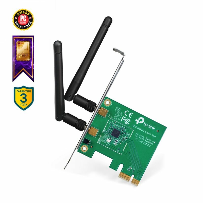 Wi-Fi адаптер TP-LINK TL-WN881ND Wireless N PCI Express 802.11n/300 Mbps