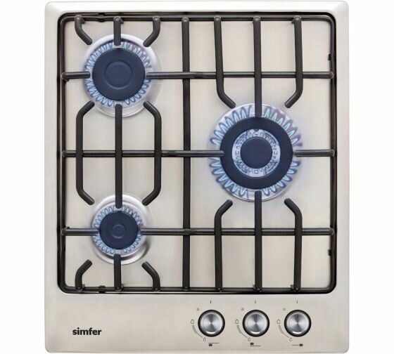 Газовая варочная панель SImfer Comfort с автоподжигом, черный H60Q40B400