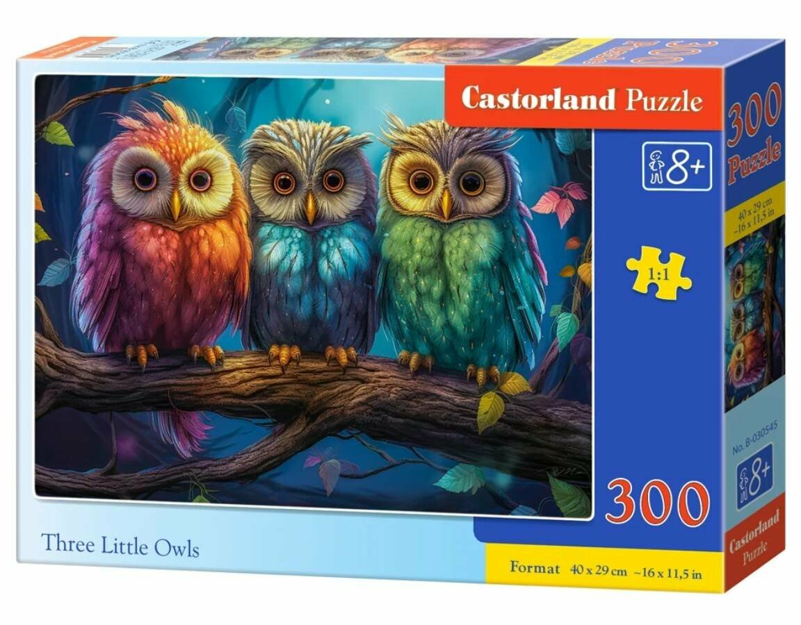 Пазл детский Castorland 300 деталей: Три совушки