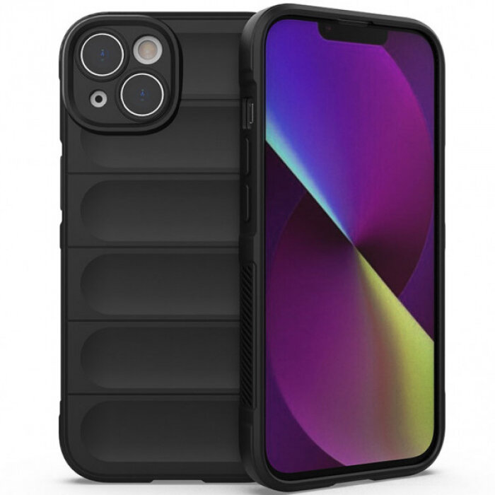 Flex Silicone Противоударный чехол для iPhone 14 с защитой камеры и микрофиброй