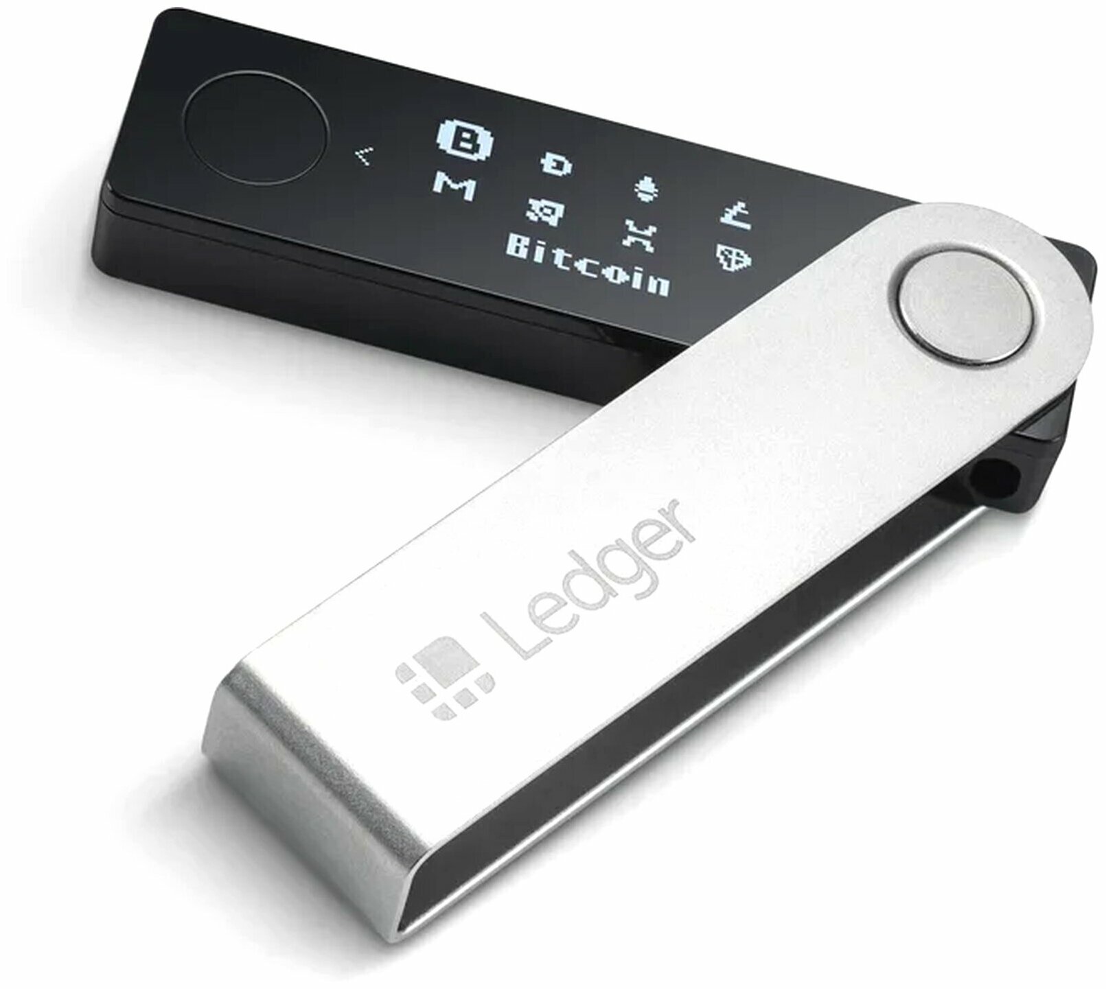 Аппаратный криптокошелек LEDGER Nano X, металл, USB Type-C, с OLED-экраном