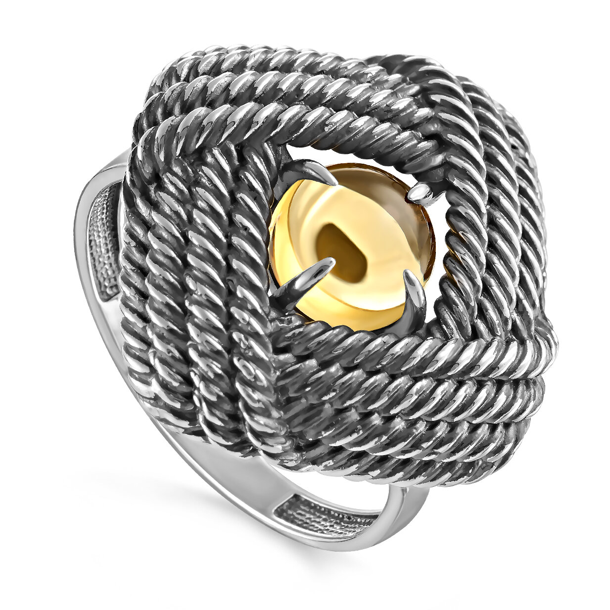 Кольцо, серебро, 925 проба, кварц