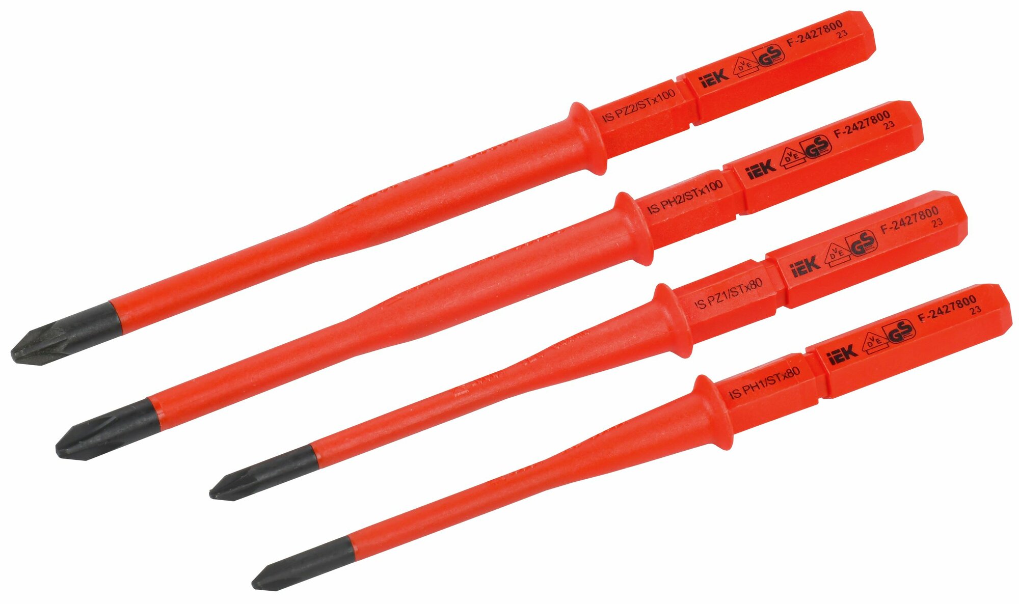 Отвертка IEK ARMA2L 5, набор диэлектрических жал SLIM PH/SL-PZ/SL, сталь SVCM, 243мм, 4шт